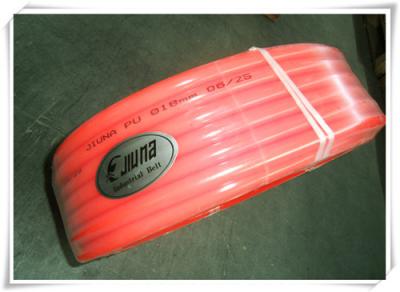 China PU Round Belt 3mm to 20mm Tensile Strength for Packing Machine Green Orange for sale