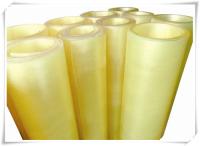 China Yellow Polyurethane Rubber Sheet 50mm Thickness 50-95 Shore A Hardness Custom PU Parts Abrasion Resistant for sale