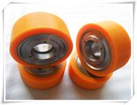 China Any Size Any Color Oil Resistant Aging Resistant   Polyurethane Wheels Coating with Iron Core for sale