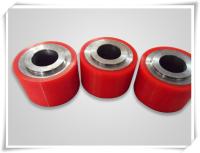 China Any Size Any Color Oil Resistant Aging Resistant   Polyurethane Wheels Coating with Iron Core for sale
