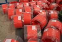 China Transmission Polyurethane Round Belt Red Smooth  Tear Strength Resistance for sale