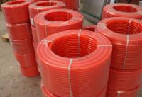 China Transmission Polyurethane Round Belt Red Smooth  Tear Strength Resistance for sale