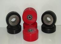 China Aging Resistant Industrial Red PU Polyurethane Coating Rollers Wheels - Shore 35-98A Hardness, 7-175mg Abrasion Resistance for sale