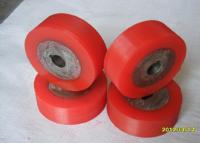China Oil Resistant Red PU Polyurethane Coating Rollers Wheels 35-98A Hardness 7-175mg Abrasion for sale