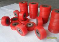 China Oil Resistant Red PU Polyurethane Coating Rollers Wheels 35-98A Hardness 7-175mg Abrasion for sale