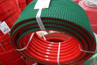 China Corrugated PU Vee Super Grip Belt with PVC Top Surface 13mm x 8mm for sale