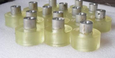 China Industrial Oil Resistant Polyurethane Bushings & Wheels with 35-98A Hardness and 45-130KN/M Tear Strength for sale