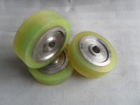 China Industrial PU Polyurethane Wheels with Iron Core - 35-98 Shore A Hardness, 45-60 KN/M Tear Strength for Conveyor Systems for sale