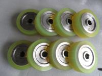 China Industrial PU Polyurethane Wheels with Iron Core - 35-98 Shore A Hardness, 45-60 KN/M Tear Strength for Conveyor Systems for sale