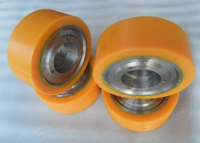 China Aging Resistant Industrial Bisque PU Polyurethane Wheels with Iron Core | 35-98 Shore A Hardness | 7-175 mg Abrasion Resistance for sale