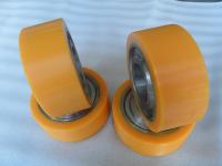 China Aging Resistant Industrial Bisque PU Polyurethane Wheels with Iron Core | 35-98 Shore A Hardness | 7-175 mg Abrasion Resistance for sale