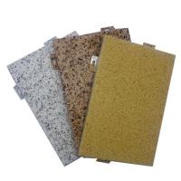 China Modern Wood Grain/Marble Aluminum Veneer With Customized Length And PVDF/PE Coating for sale