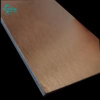 China Brushed ACP Aluminum Composite Panel with 2440mm Length B1 Fire Rating and Custom Colors for sale