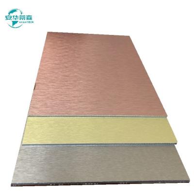 China Brushed ACP Aluminum Composite Panel with Fire Retardant Core Class A2 Fire Rating and Easy To Clean Surface for sale