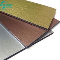 China Brushed ACP Aluminum Composite Panel with Fire-retardant Core and Easy To Clean Brushed Surface Finish for sale