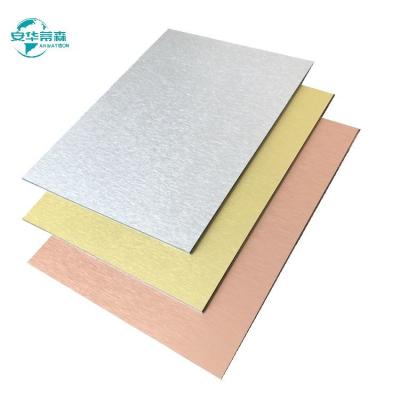 China Brushed ACP Aluminum Composite Panel with Brushed Surface Finish, Fire Rating B1, and 1220*2440mm Standard Size for sale
