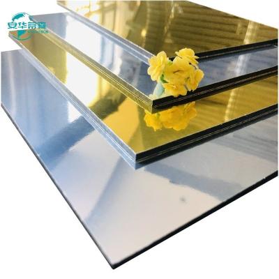 China Customized 4mm Thickness Gold Mirror Acp Sheet For Versatile Applications for sale
