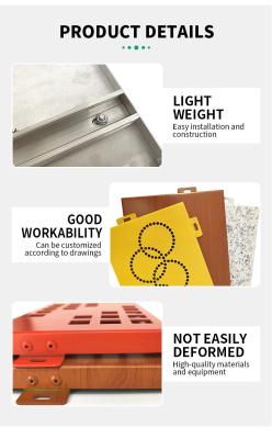 China Light Gray Perforated Aluminum Veneer Panels With Service Period Of More Than 30 Years for sale