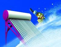 China Color Steel Outer Tank Unpressurized Evacuated Tube Solar Water Heater for Bathroom for sale