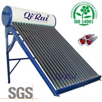 China Blue Color Steel Bracket Glass Vacuum Tube Solar Heater with Ce Approval and Heating for sale