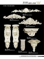 China PU Onlay Scroll Polyurethane Ornamental Mouldings with Light Function 2400*107*200mm for sale