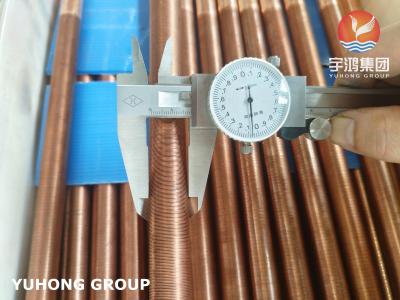 China Copper Extruded Low Fin Tube B111 C12200 For Air Conditioning System for sale
