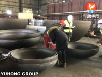 China ASTM A234 P22 CL3 Carbon Alloy Steel Cap Customized Design For Pressure Equipment Components for sale