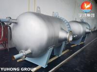 China Horizontal Pressure Vessel with Removable Flanged Closure ASME SA105 Carbon Steel and Multi-Nozzle Design for sale