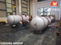 China Horizontal Pressure Vessel with Removable Flanged Closure ASME SA105 Carbon Steel and Multi-Nozzle Design for sale