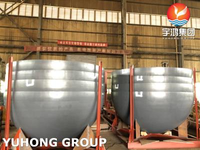 China ASTM A240 304/304L 316/316L Stainless Steel Dished Head For Pressure Vessels ASME Section VIII Division 1/2 Compliant Corrosion Resistant for sale