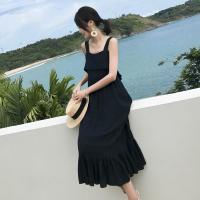 China Summer Midi Womens Vacation Dresses Sleeveless Back With Bow for sale
