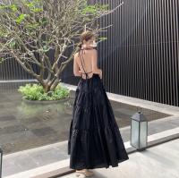 China Women Sexy Low Cut Back Maxi Dress , Halter Neck Summer Maxi Dress for sale