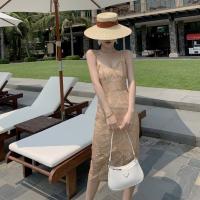 China Elegant Lace Sling Wrap Womens Vacation Dresses 113cm for sale