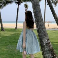 China Vacation Leisure Sleeveless A Line Dress Retro Three Dimensional Printing for sale
