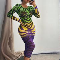 China Round Neck Long Sleeve Sexy Women Dresses Polynesian Ethnic Floral for sale