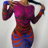 China Round Neck Long Sleeve Sexy Women Dresses Polynesian Ethnic Floral for sale