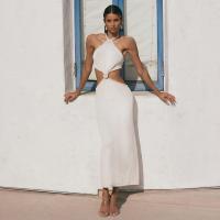 China Holiday Leisure Sexy Women Dresses , 135cm Womens Halter Neck Dresses for sale