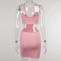 China Low Cut Halter Suspender Sexy Women Dresses 61cm for sale