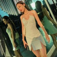 China Backless Halter Neck Strap Backless 76cm Sexy Women Dresses for sale