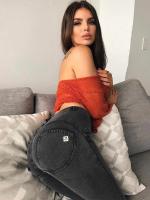 China Women Sexy Slim Elastic 86cm Booty Lifting Pants for sale