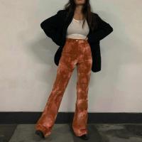China Summer Ladies Casual Pants , High Waisted Straight Leg Trousers for sale