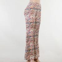 China Polyester Fiber Temperament Ladies Casual Pants High Waisted Flare Pants for sale