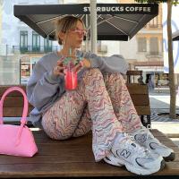 China Polyester Fiber Temperament Ladies Casual Pants High Waisted Flare Pants for sale
