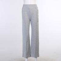 China Loose Side Printing Ladies Casual Pants , Mid Waist Ladies Wide Leg Trousers for sale