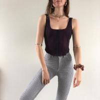China Winter Thickened Ladies Casual Pants Showing Buttocks Big Hole Women Corduroy Pants for sale