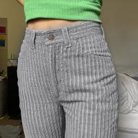 China Winter Thickened Ladies Casual Pants Showing Buttocks Big Hole Women Corduroy Pants for sale
