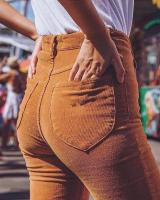 China 102cm Women Corduroy Bell Bottom Pants for sale