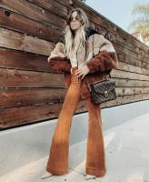 China 102cm Women Corduroy Bell Bottom Pants for sale