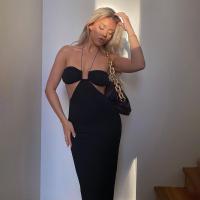 China Slim Sling Wrap Chest Womens Party Maxi Dresses One Shoulder for sale