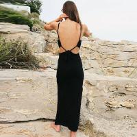 China Summer Sleeveless Hollow Backless Beach Maxi Dress for sale